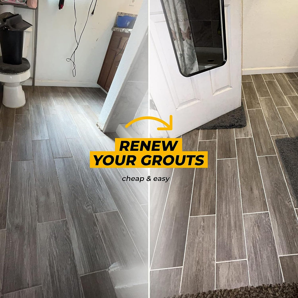 Tile Grout Repair Set - 8.8 oz Grout Renewal Kit - Fast Drying & Odorl ...